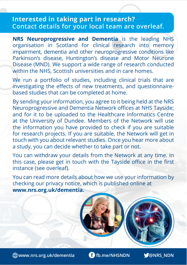 Permission To Contact (PTC) – Neuroprogressive and Dementia Network