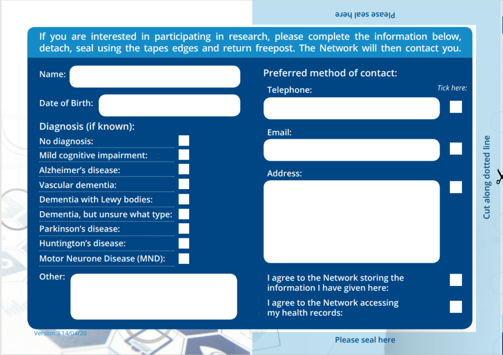 Permission To Contact (PTC) – Neuroprogressive and Dementia Network
